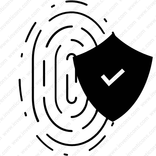 Download Fingerprint Shield Fingerprint Lock Sequrity Shield Vector Icon Inventicons