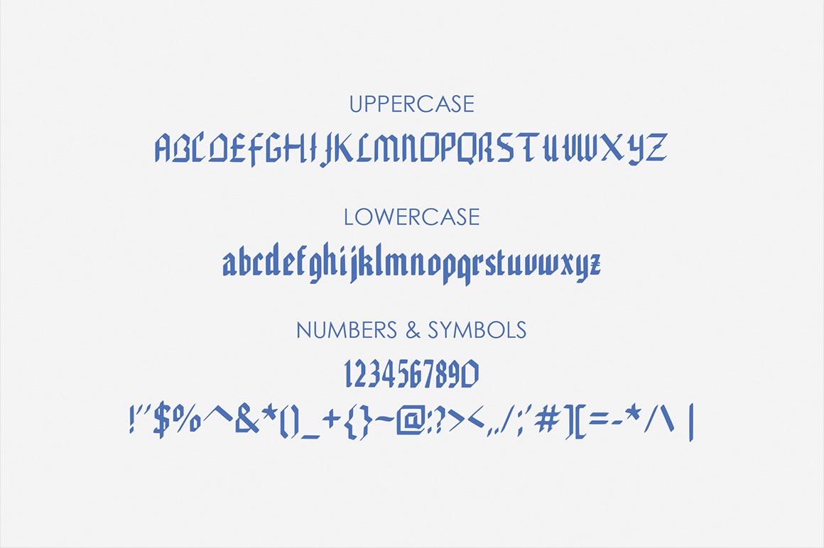 EDGAR, Handmade Gothic Typeface | Inventicons