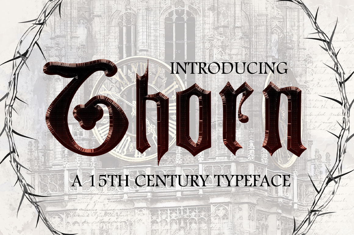 THORN, a Blackletter Typeface | Inventicons