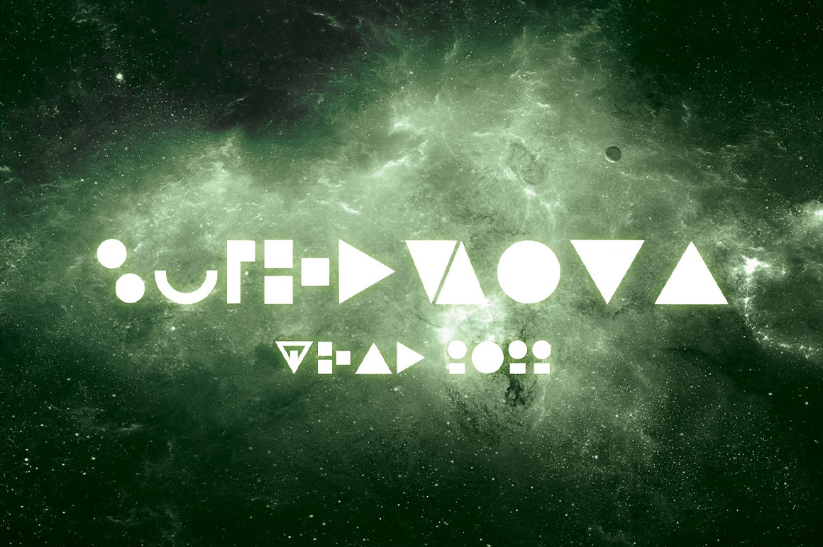 NOVA - An Alien Language Typeface | Inventicons