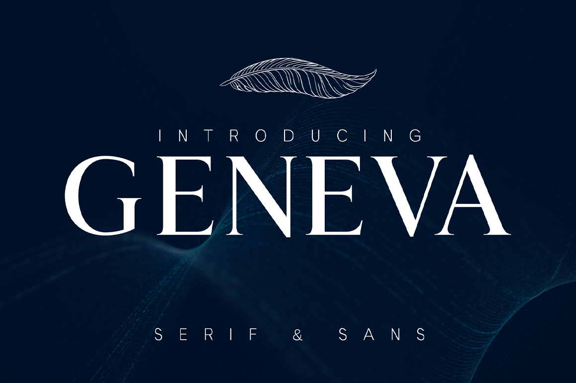GENEVA Typeface - A family of 8 fonts | Inventicons