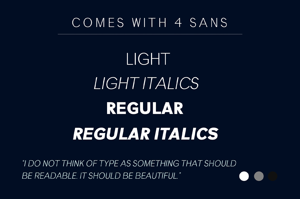 GENEVA Typeface - A family of 8 fonts