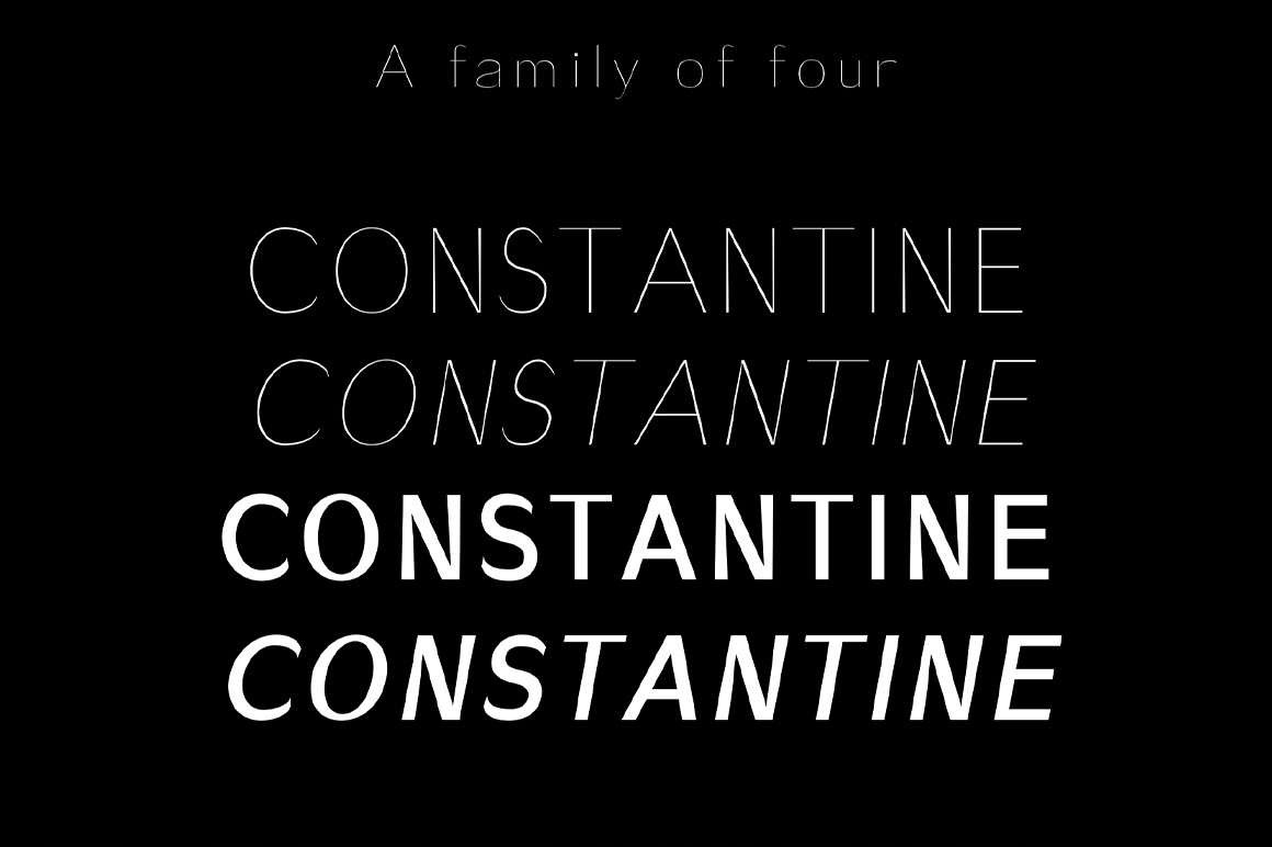 Constantine Typeface: A Modern Sans Serif Font | Inventicons