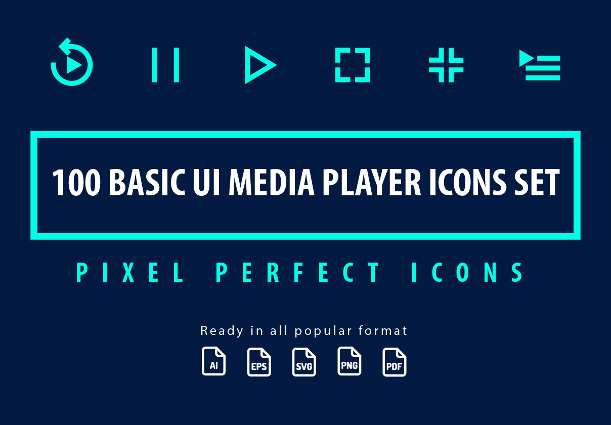 Basic UI Media Player Icons | Inventicons