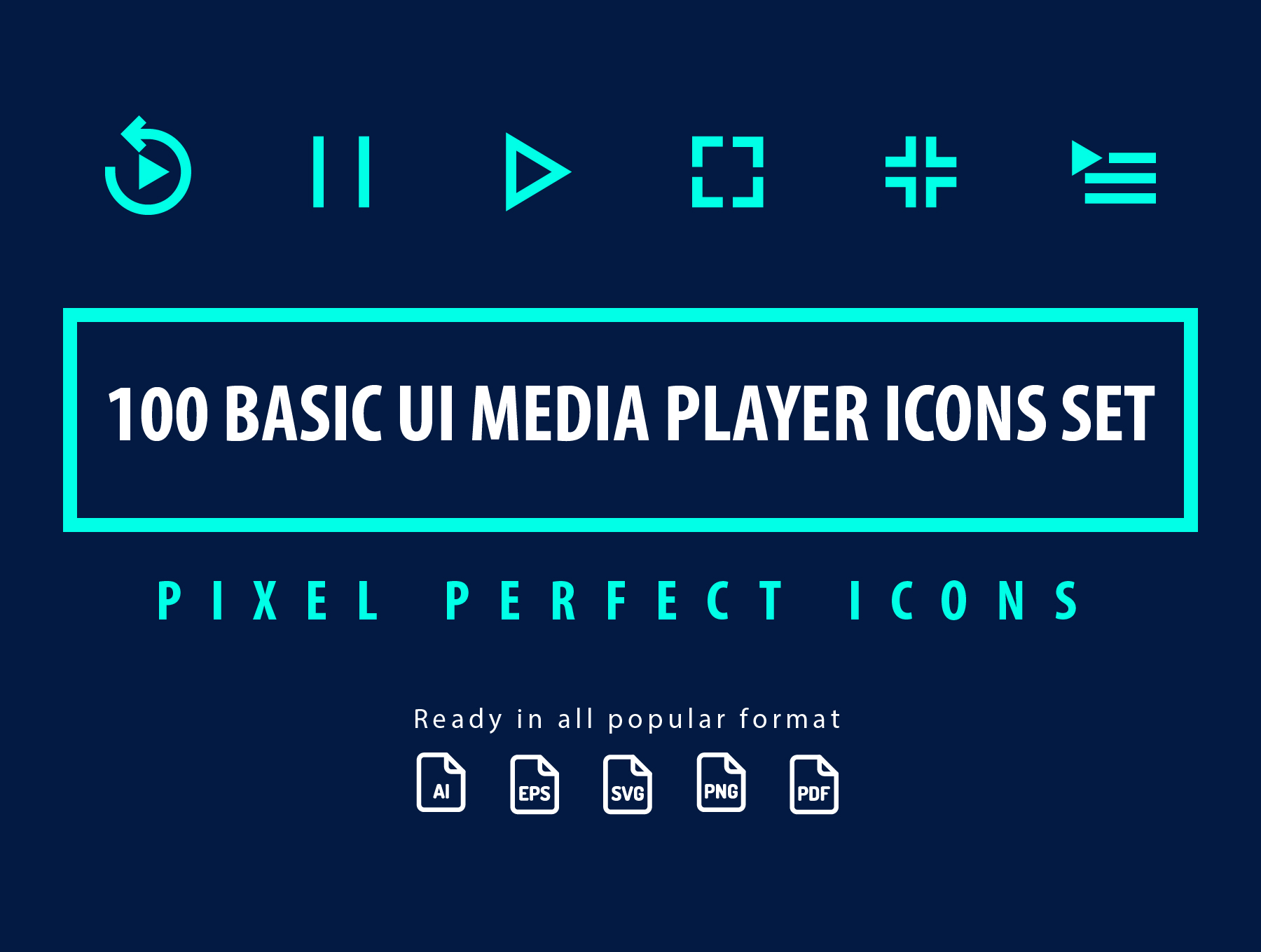 Basic UI Media Player Icons