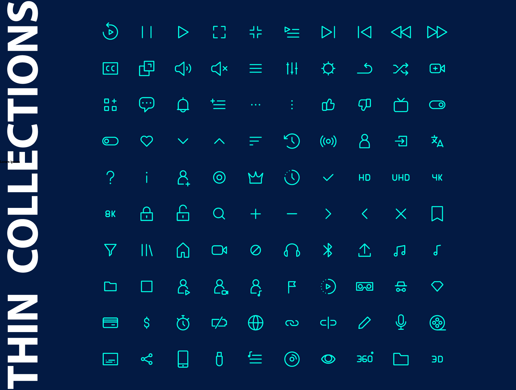 Basic UI Media Player Icons