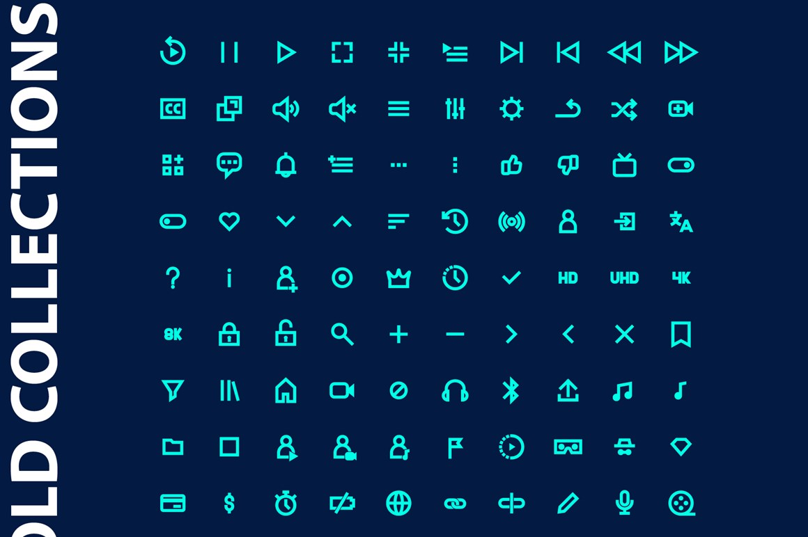 Basic UI Media Player Icons | Inventicons