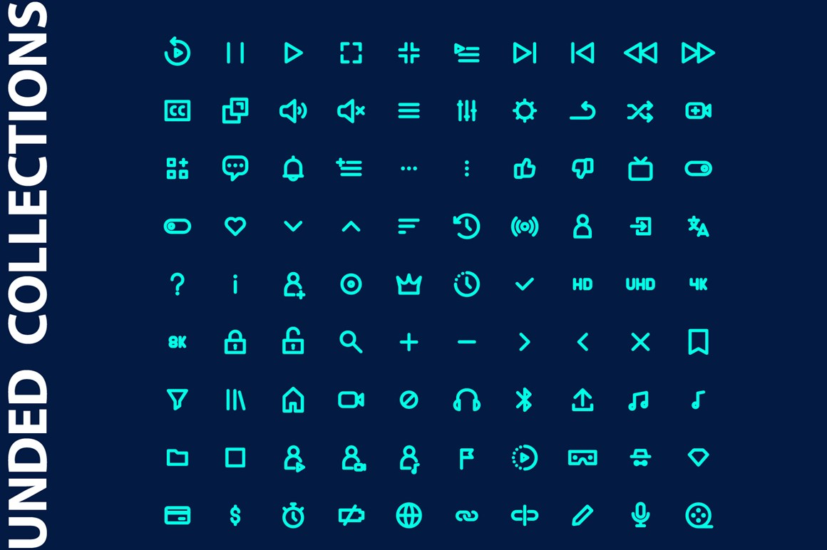 Basic UI Media Player Icons | Inventicons