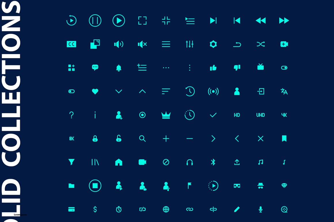Basic UI Media Player Icons | Inventicons