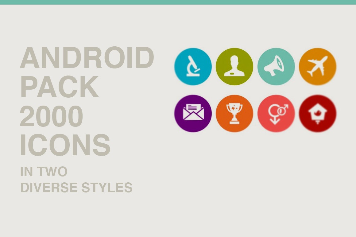 Android Pack 2000 Icons In Two Diverse Styles | Inventicons