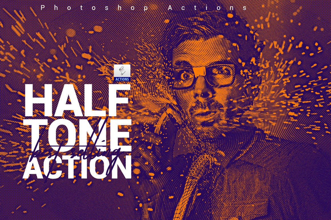 Halftone Photoshop Actions | Inventicons