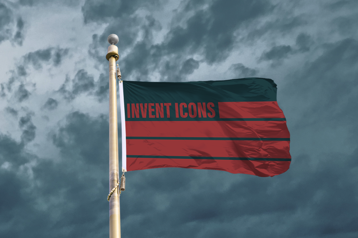 26 Realistic 3D Flag Mockups | Inventicons