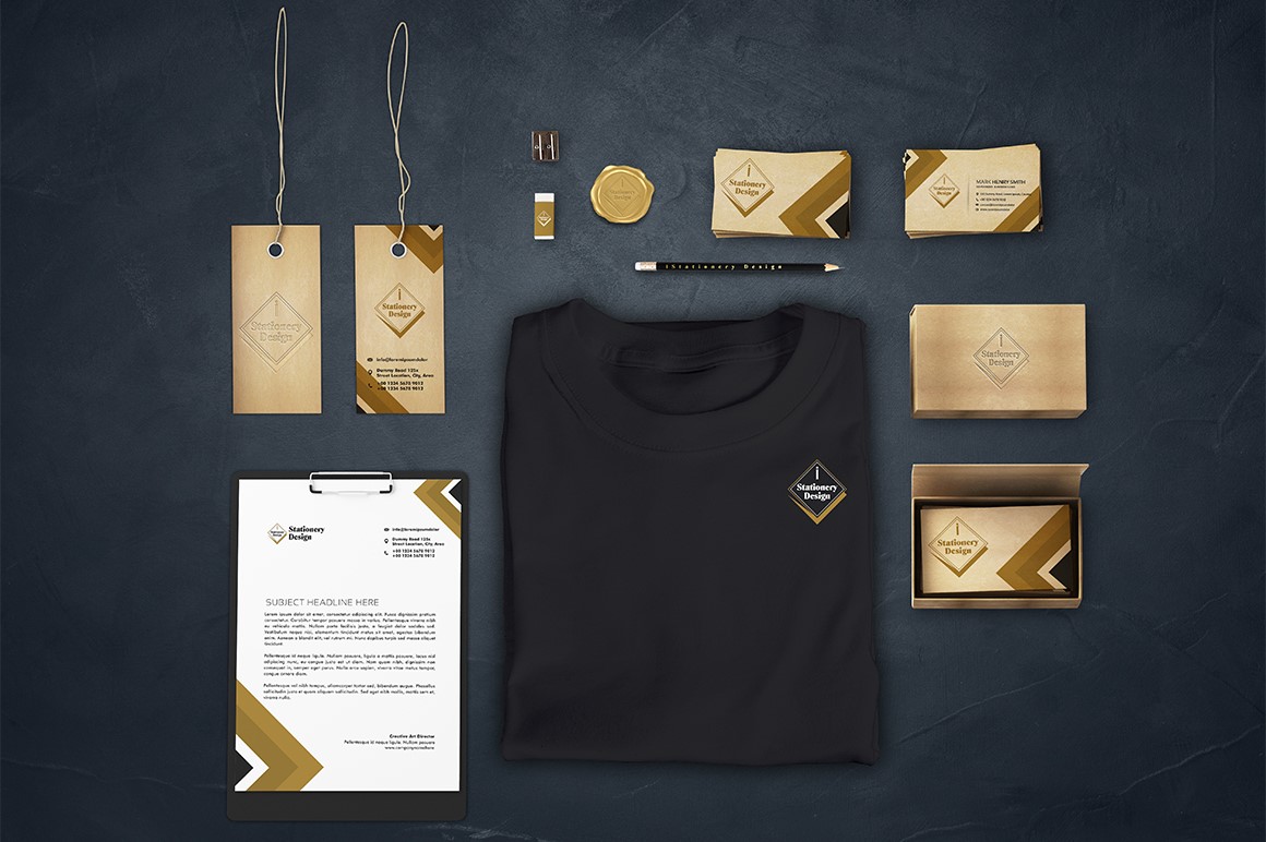 Bundle of 15 Branding Stationery Mockups | Inventicons