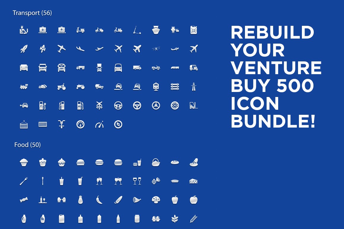 Rebuild Your Venture Buy 500 Icon Bundle! | Inventicons