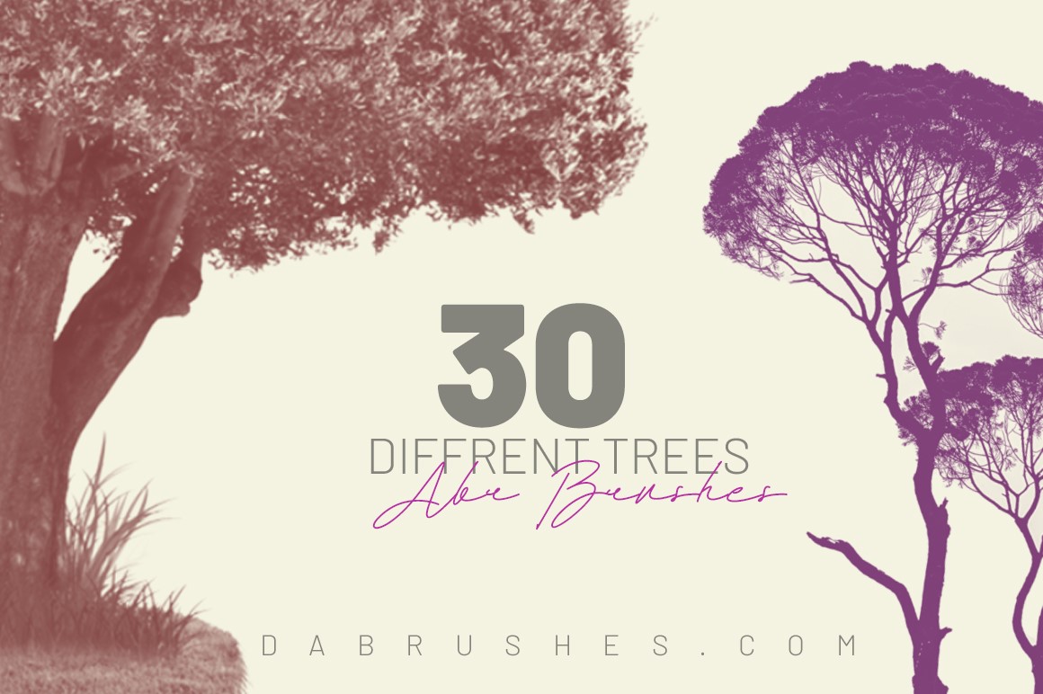 30 Realistic Tree Brushes for Photoshop | Inventicons
