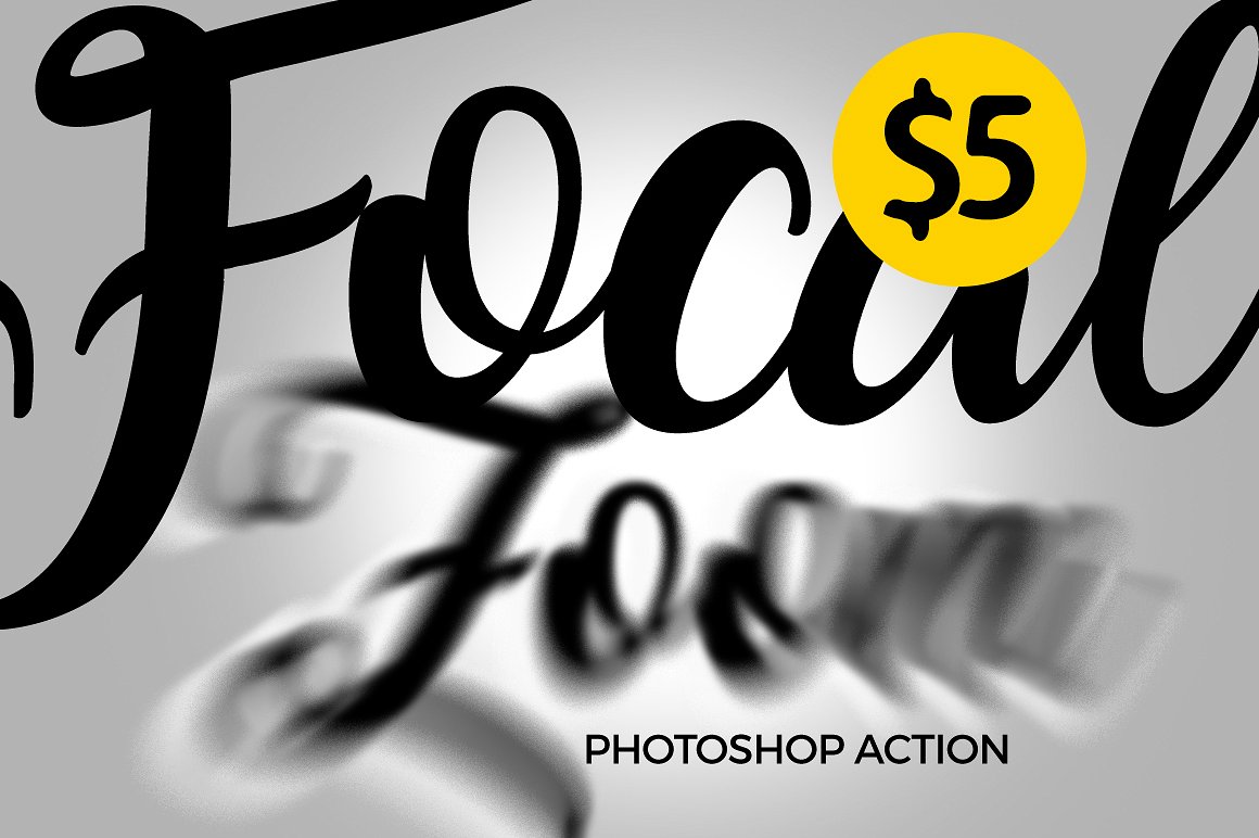 FOCAL ZOOM - Photoshop Action | Inventicons