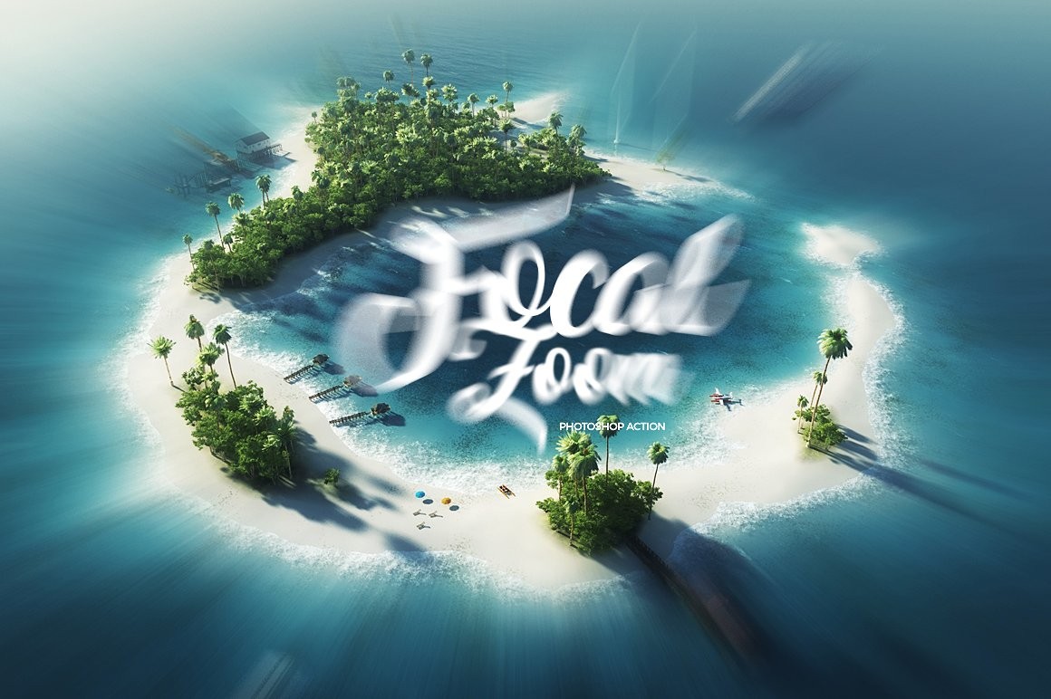 FOCAL ZOOM - Photoshop Action | Inventicons