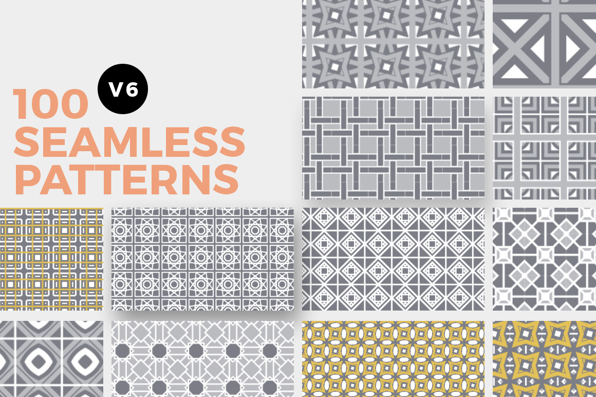 100 Seamless Photoshop Patterns - V6