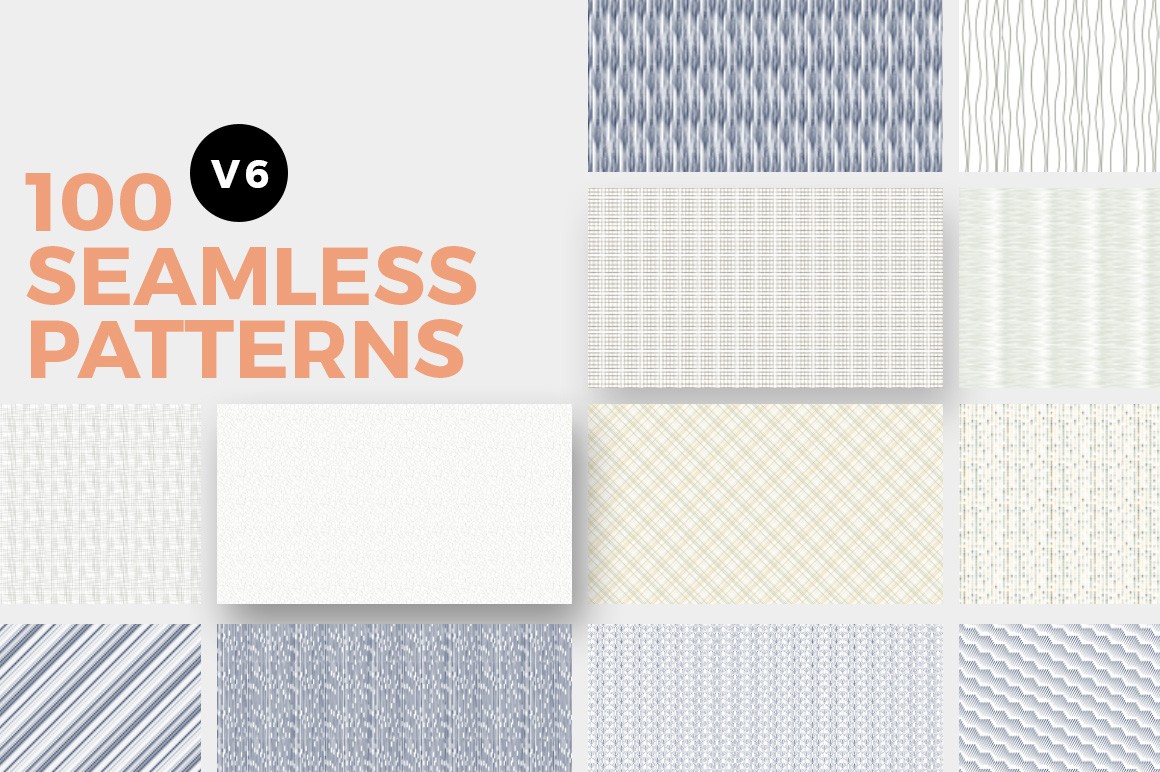 100 Seamless Photoshop Patterns - V6 | Inventicons