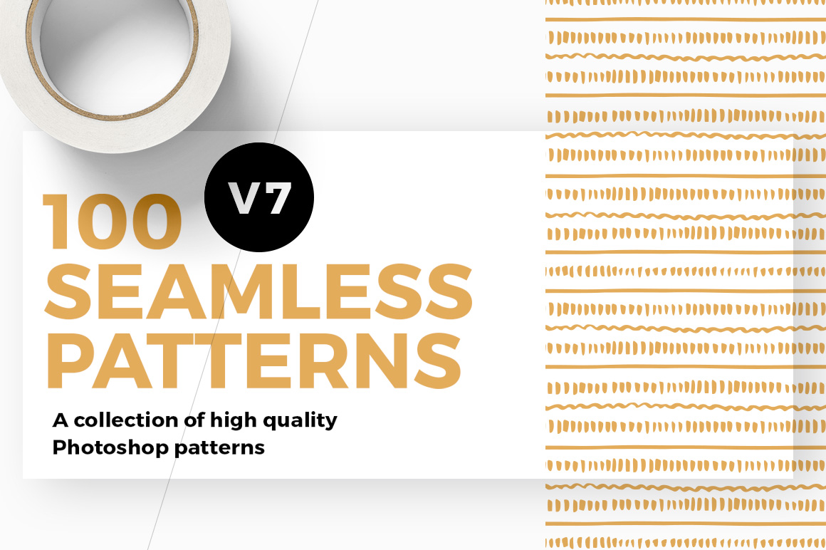 100 Seamless Photoshop Patterns - V7 | Inventicons