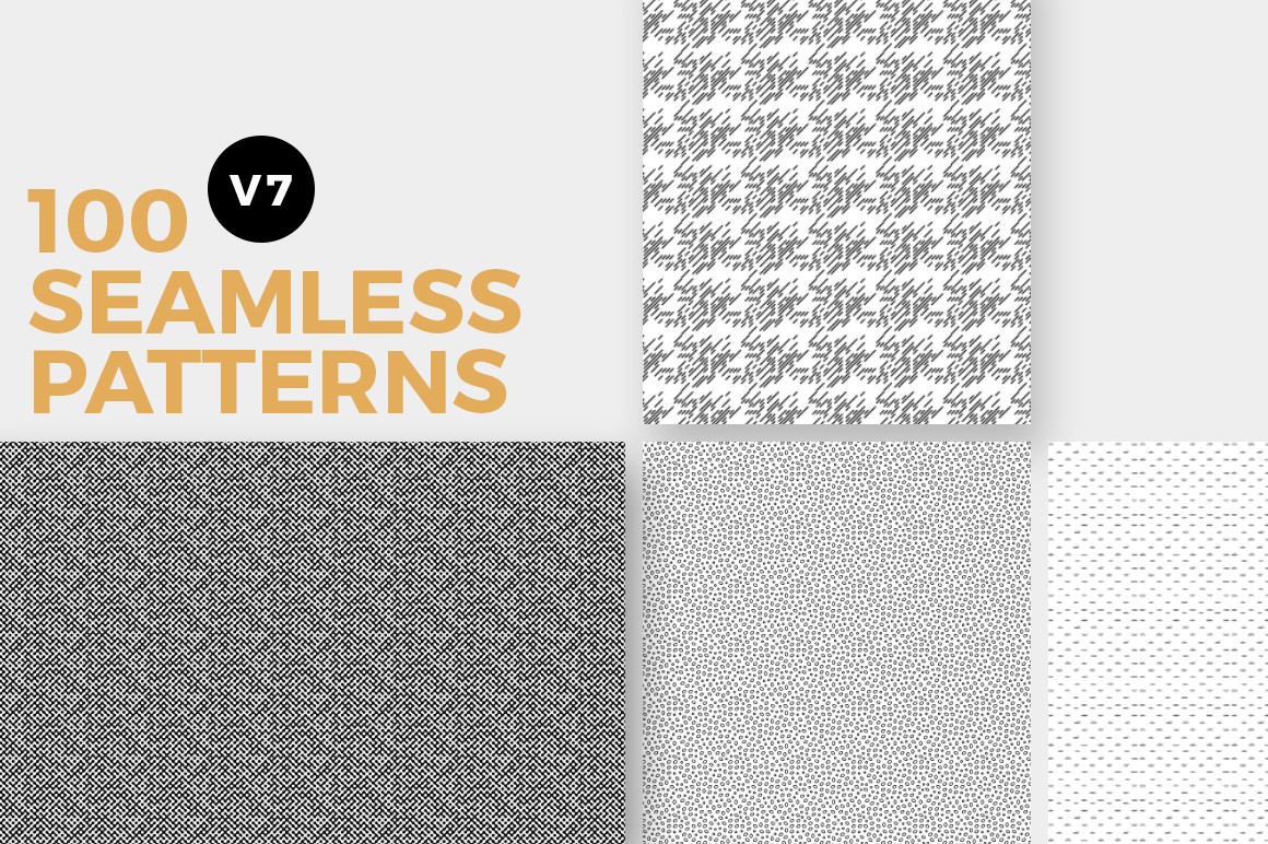 100 Seamless Photoshop Patterns - V7 | Inventicons