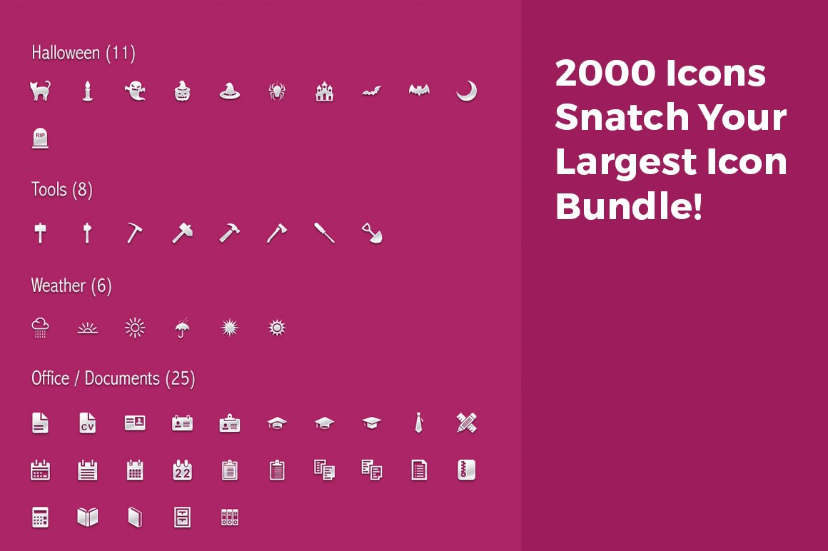 2000 Icons Snatch Your Largest Icon Bundle! | Inventicons
